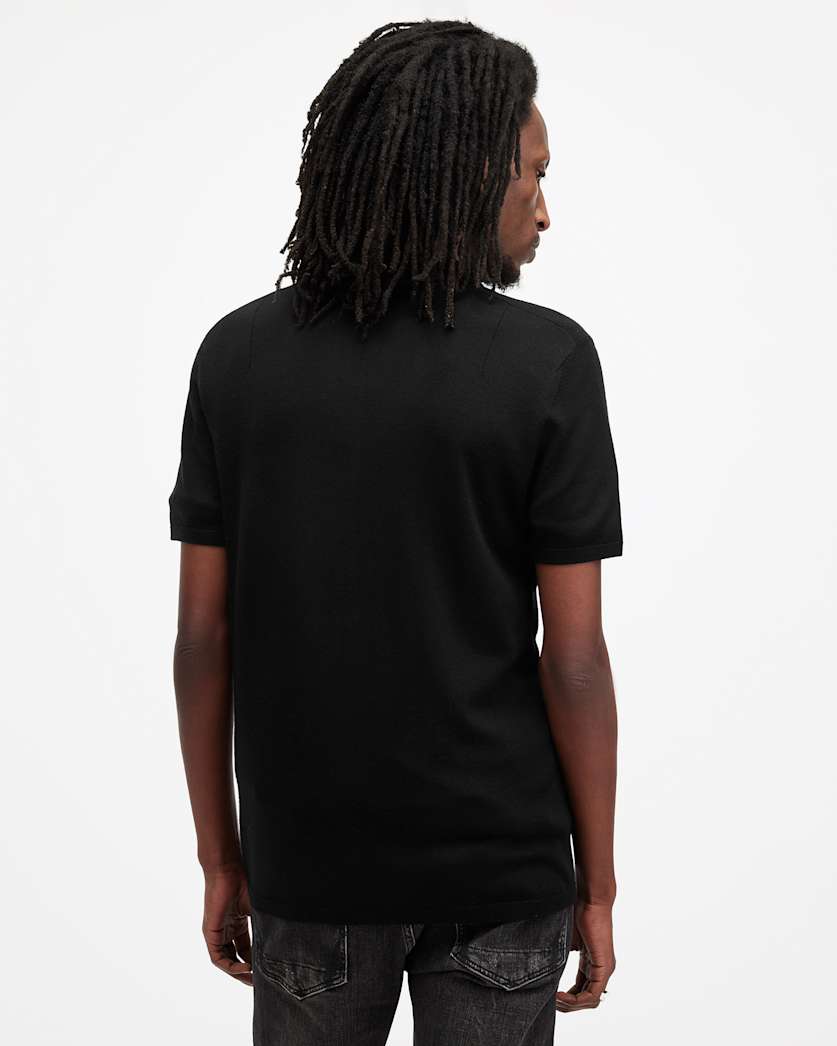 Polo Mode Merino Black | ALLSAINTS FR